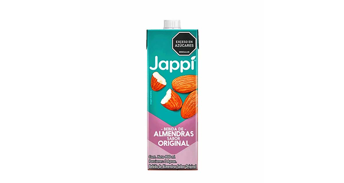 BEBIDA DE ALMENDRAS JAPPI 900 CC NATURAL TETRA PACK, ventas institucionales